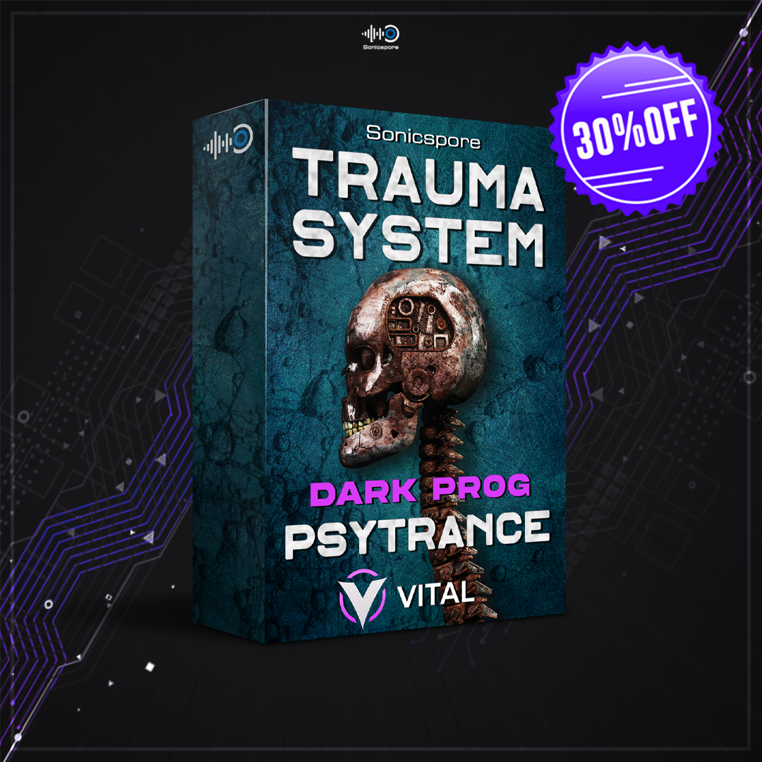 Dark Psytrance Vital Preset Pack TRAUMA SYSTEM – Sonicspore Sounds